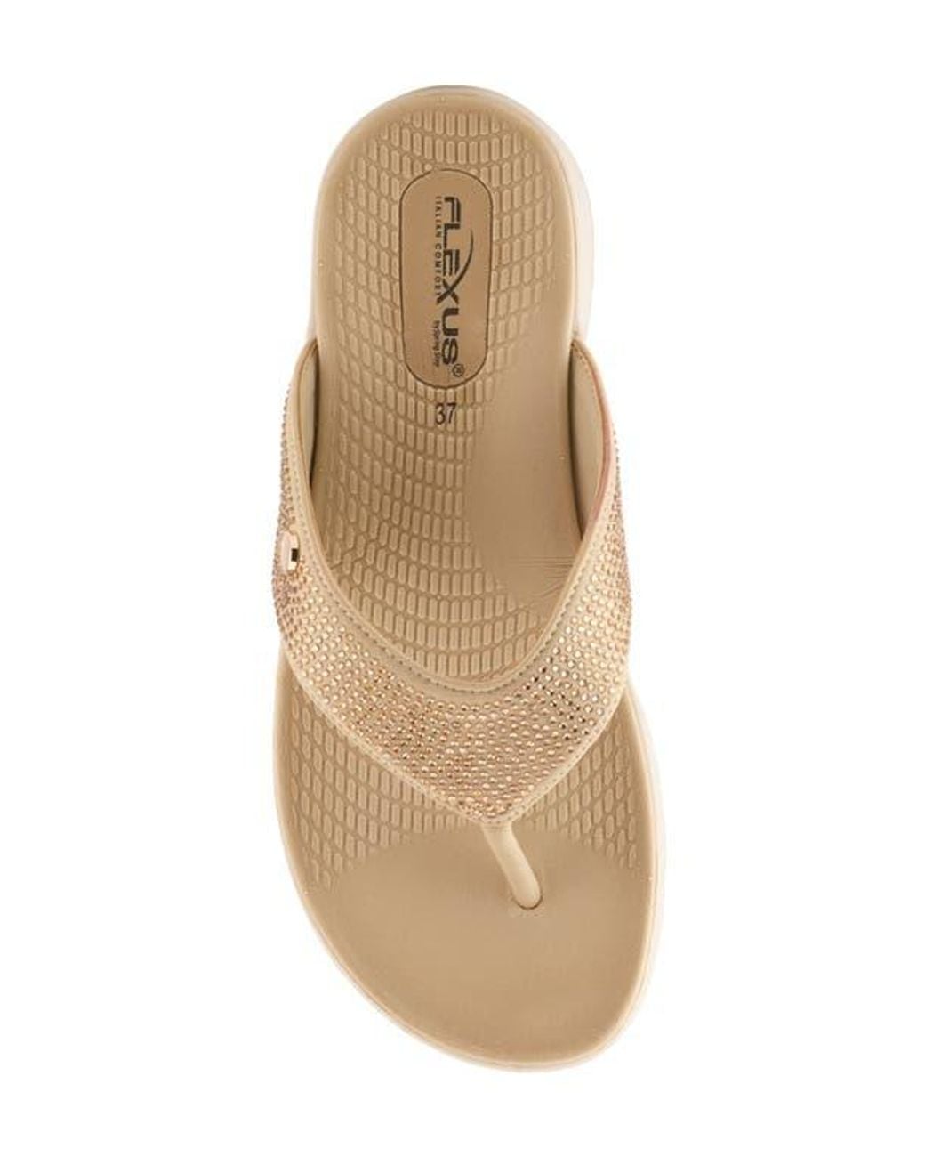 Flexus by Spring Step Gorski Platform Flip Flop in Natural | Lyst