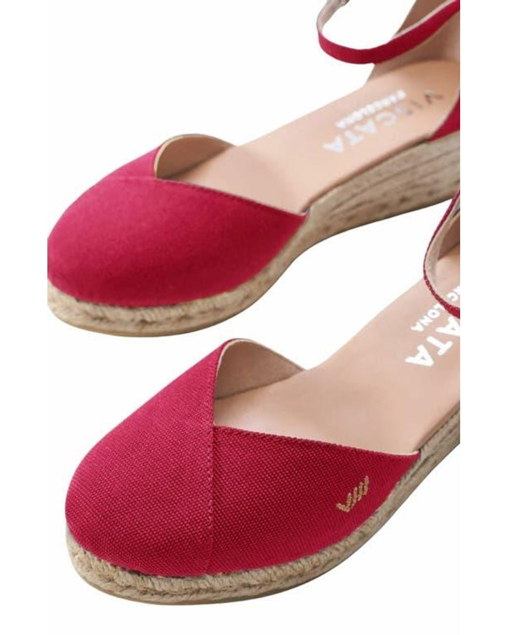 VISCATA Formiga Canvas Espadrille Wedges in Red | Lyst
