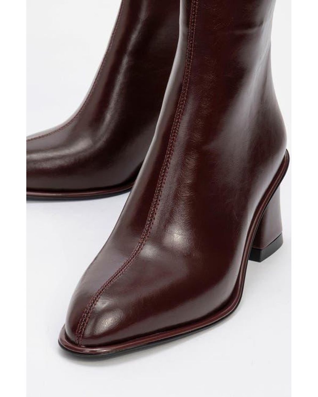 Prologue Shoes Maura Block Heel Boot in Brown | Lyst