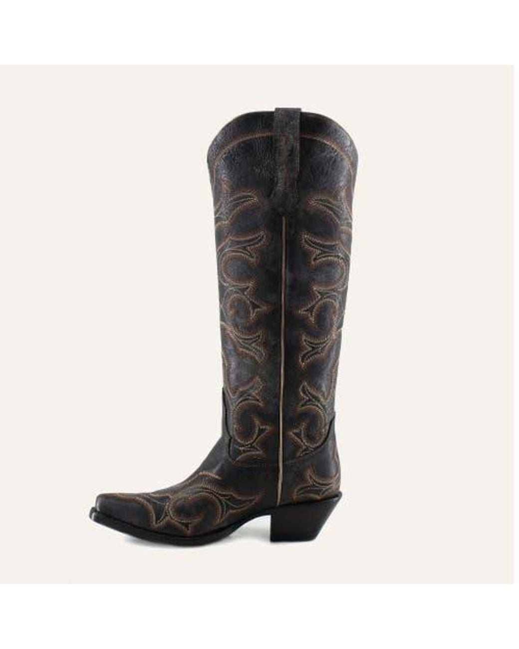 Buck & Brana Olivia Leather Boots in Black | Lyst