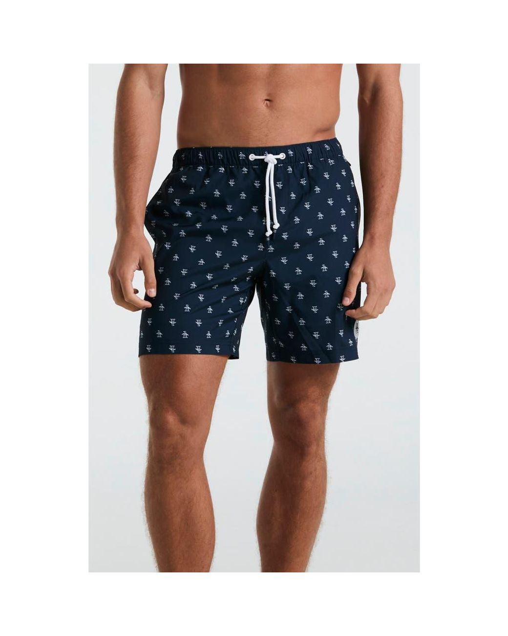 Original Penguin 7-Inch Volley Swim Trunks in Blue for Men | Lyst