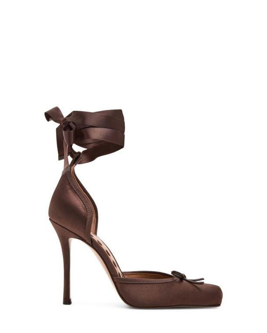 Steve Madden Larina Ankle Wrap Pump in Brown | Lyst