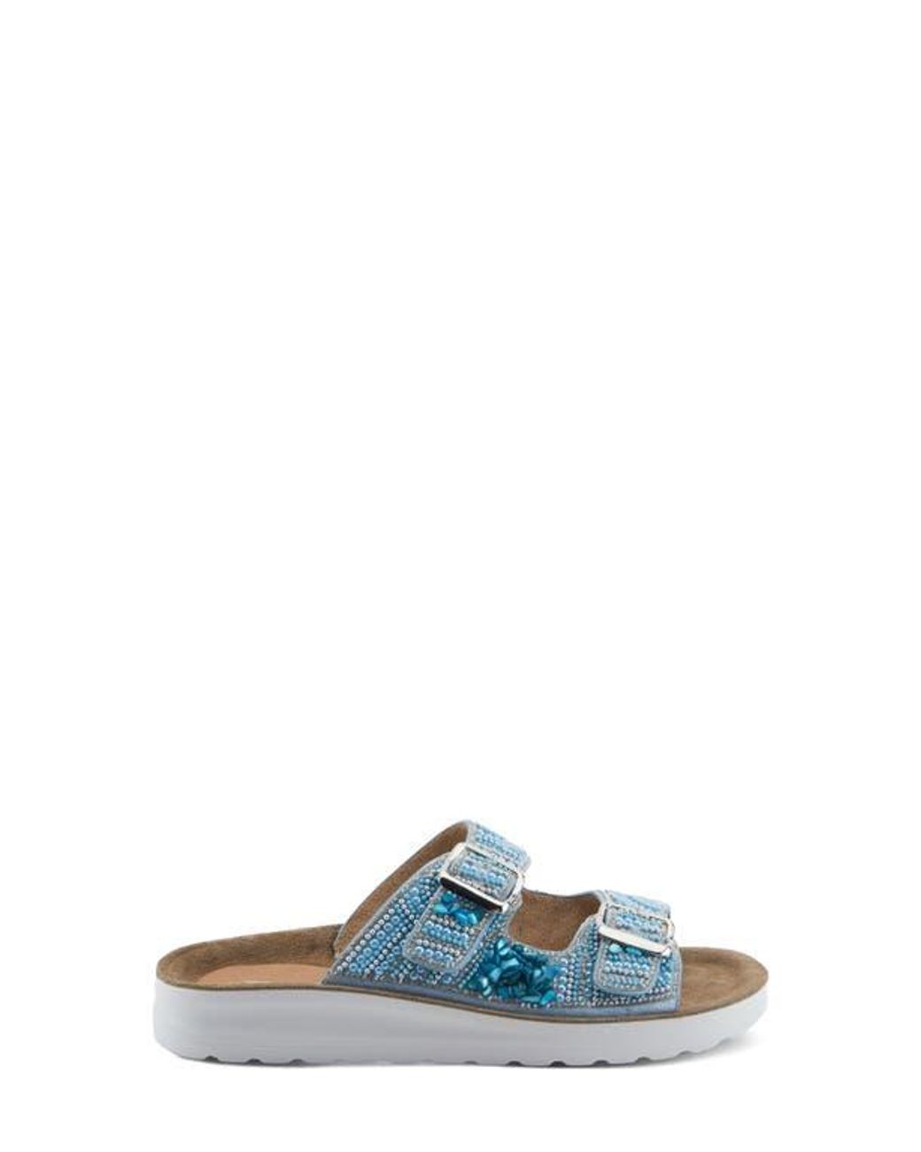 Flexus by Spring Step Cytheria Slide Sandal in Blue | Lyst