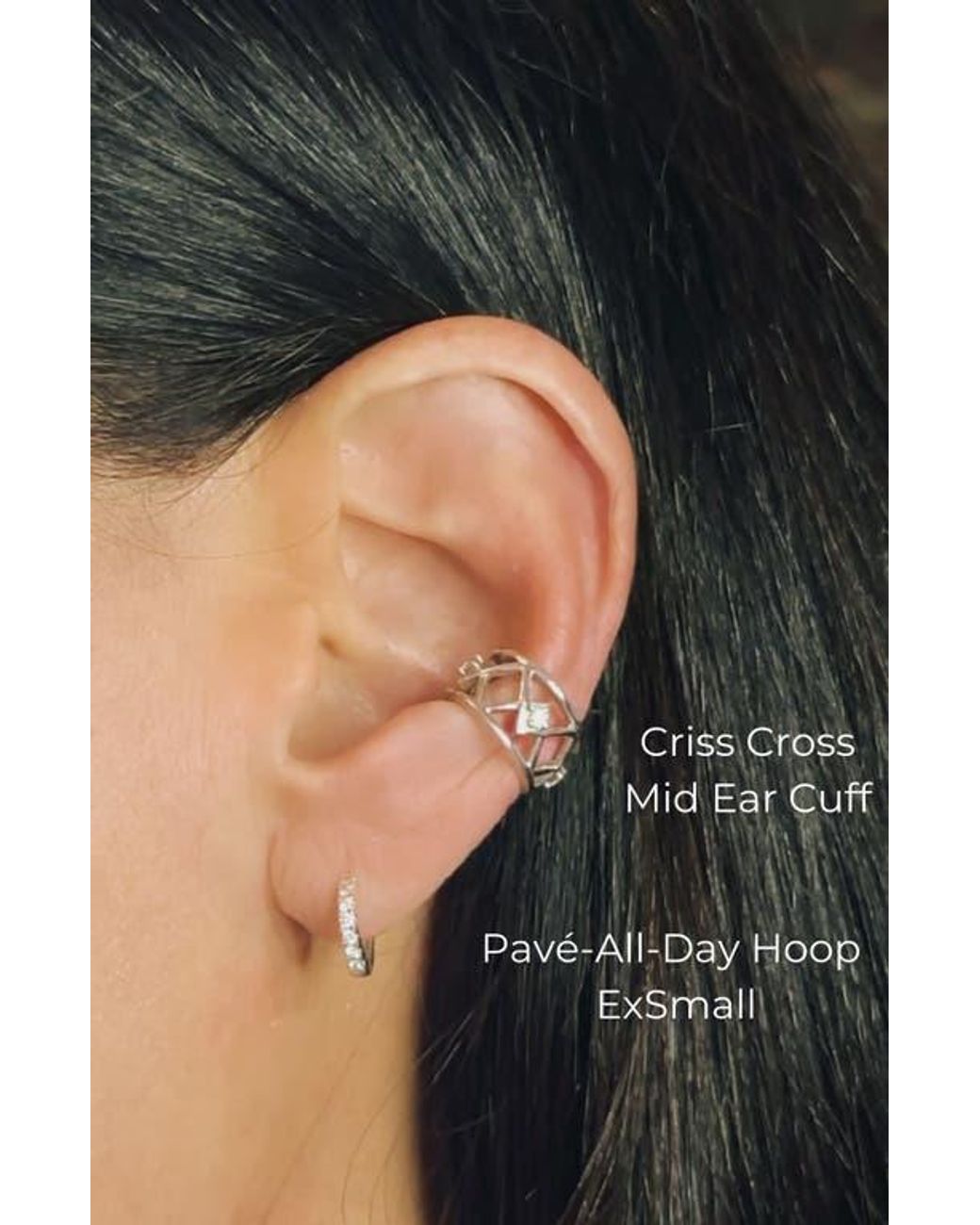 Seed2Stone Criss Cross Ear Cuff Mid Ear in Metallic | Lyst