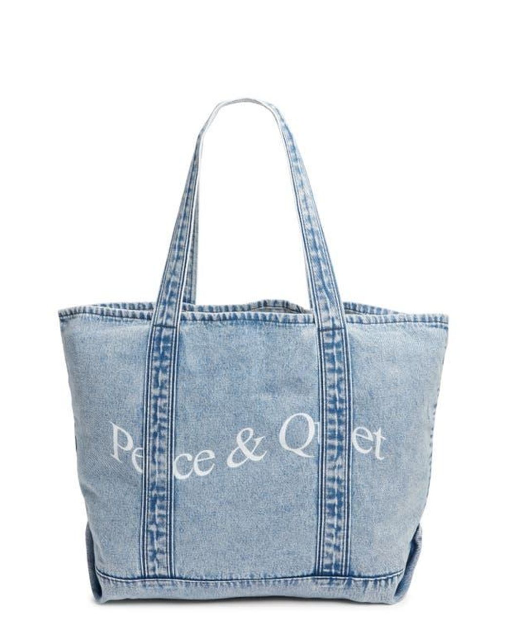 Museum of Peace & Quiet Wordmark Denim Boat Tote in Blue for Men | Lyst