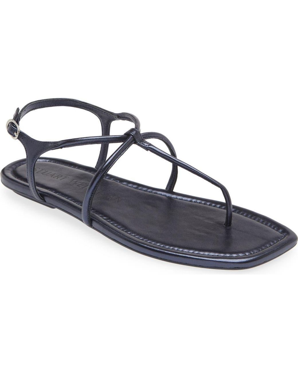 Stuart Weitzman Matilda Metallic Sandal in Blue | Lyst