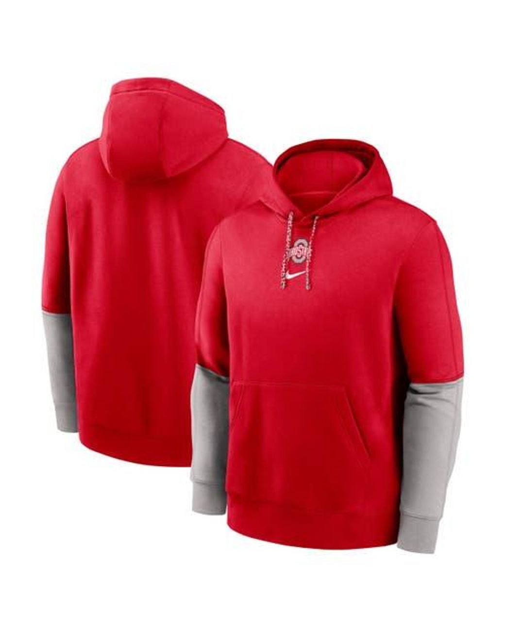 Nike Ohio State Buckeyes 2024 Sideline Club Pullover Hoodie in Red for Men | Lyst