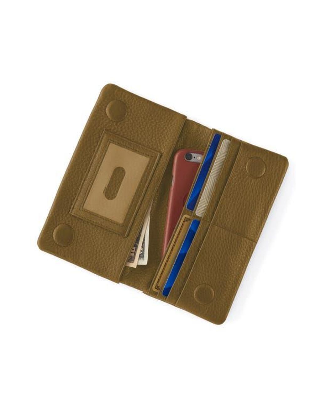 Hobo International Lumen Leather Bifold Wallet in Green | Lyst