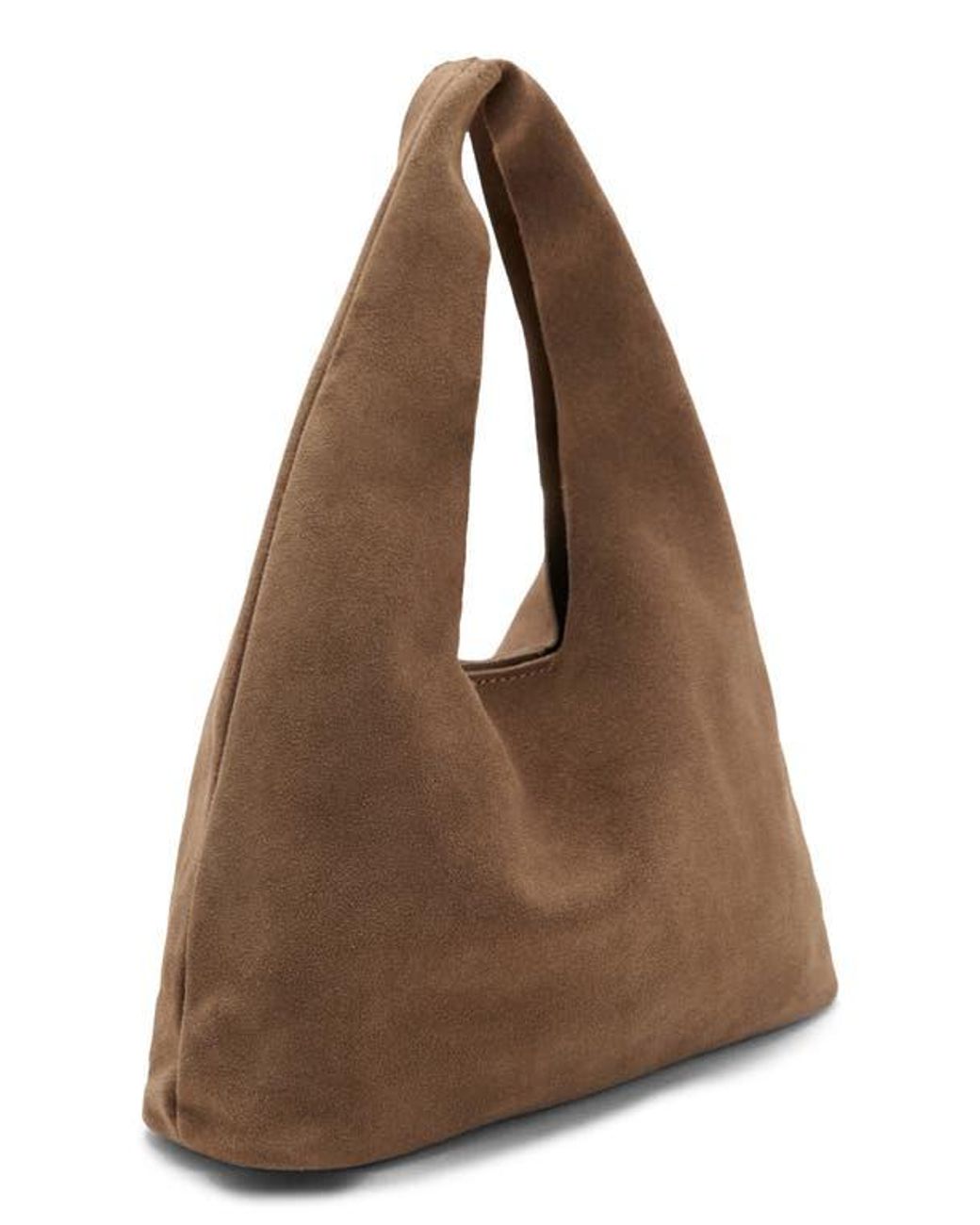 MANGO TEEN Mini Suede Shoulder Bag in Brown | Lyst