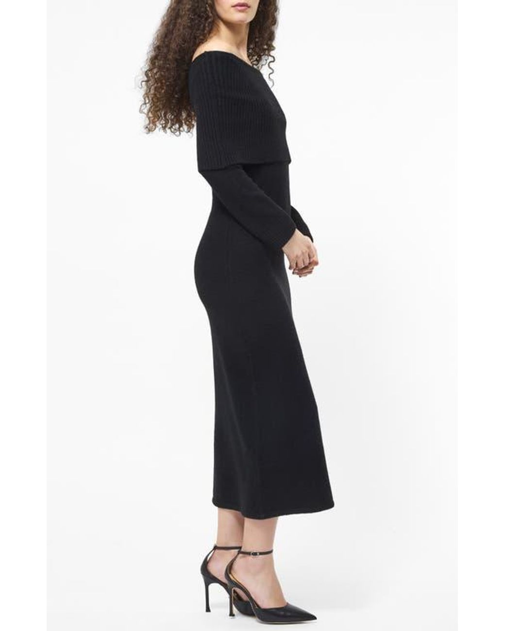French Connection Emilia Off The Shoulder Long Sleeve Maxi Sweater ...