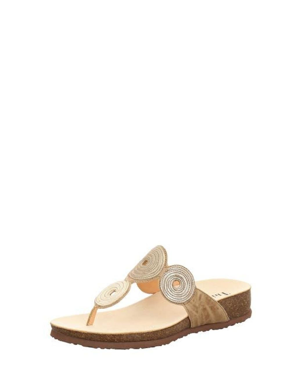 Think! Julia Circles Flip Flop in White | Lyst