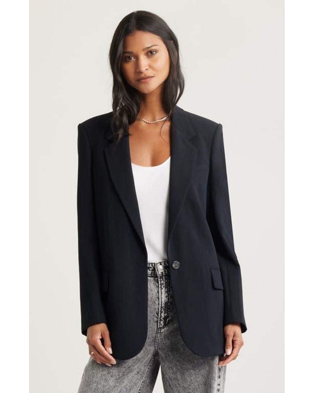 Open Edit The Curator Relaxed Blazer in Black | Lyst