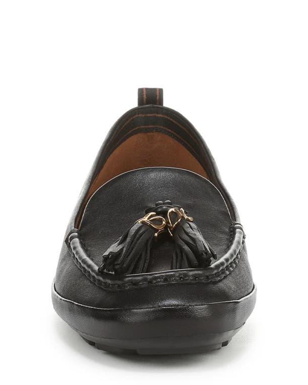 Naturalizer Betsy Tassel Moc Toe Loafer in Black | Lyst