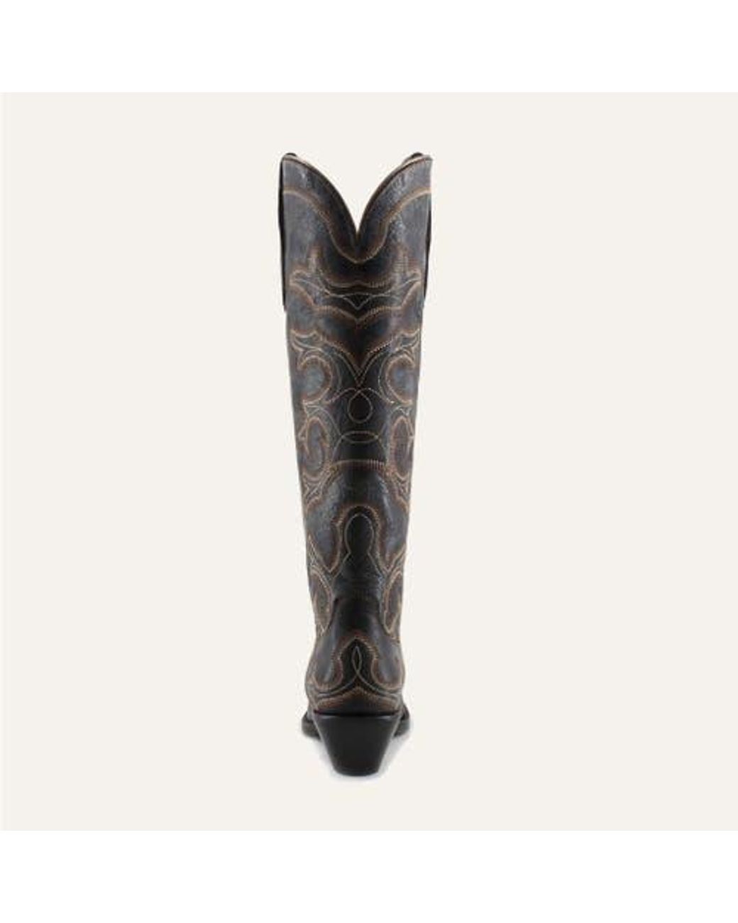 Buck & Brana Olivia Leather Boots in Black | Lyst