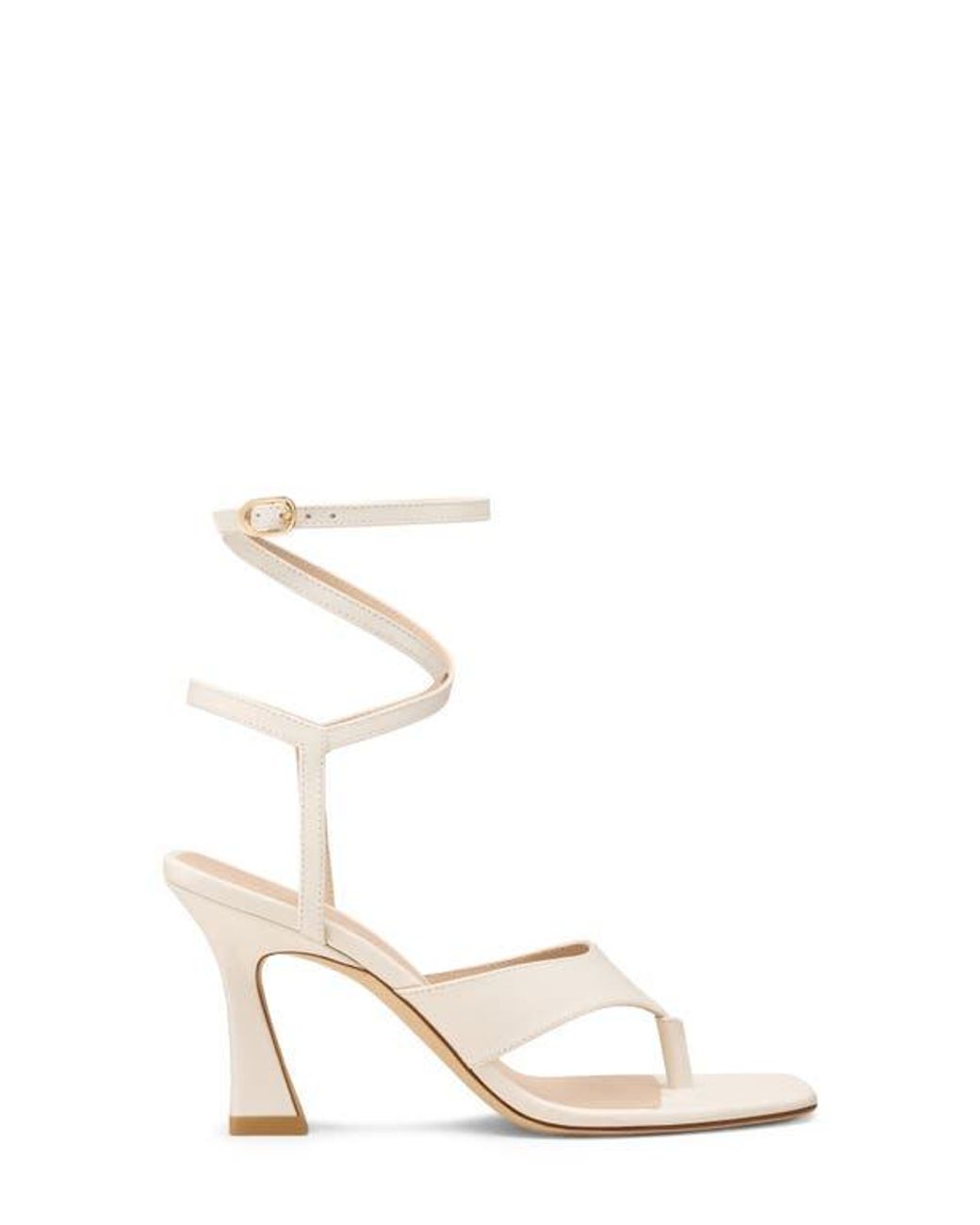 Stuart Weitzman Vinnie 85 Wrap Sandal in Natural | Lyst