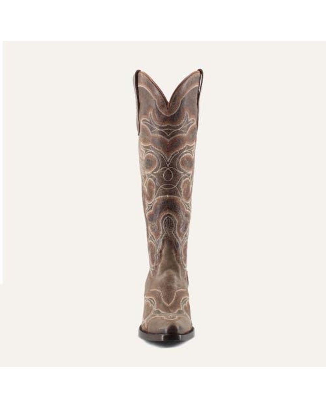 Buck & Brana Olivia Leather Boots in Brown | Lyst