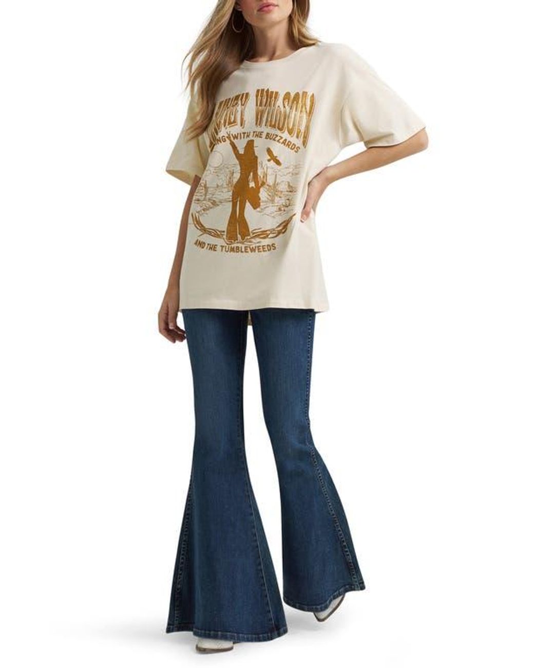 Wrangler X Lainey Wilson Oversize Graphic T-Shirt in Natural | Lyst