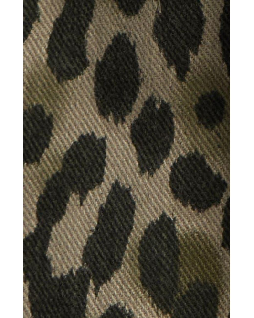 Mavi Leopard Print Denim Jacket in Black | Lyst