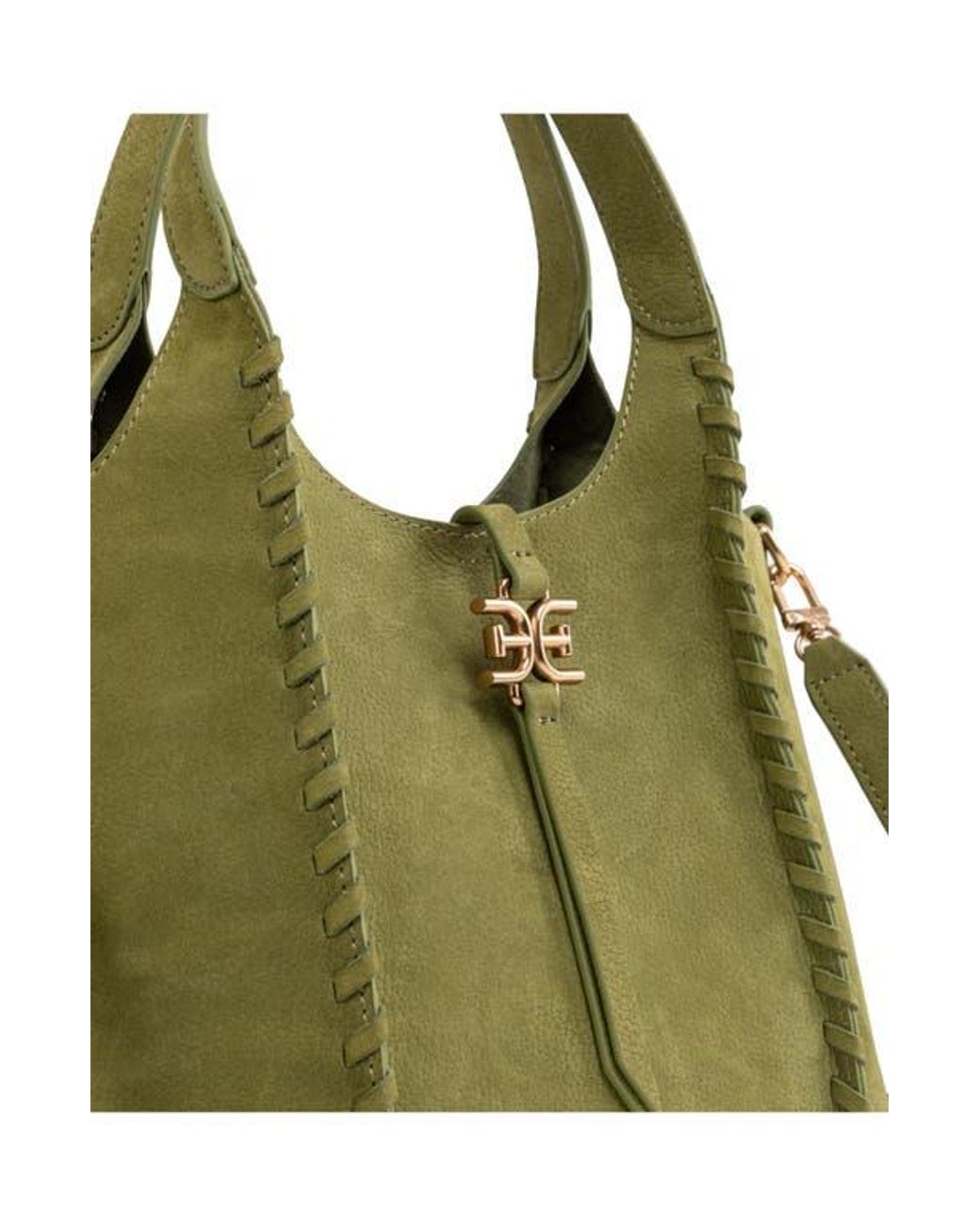 Sam Edelman Mini Sylvia Leather Crossbody Bag in Green | Lyst