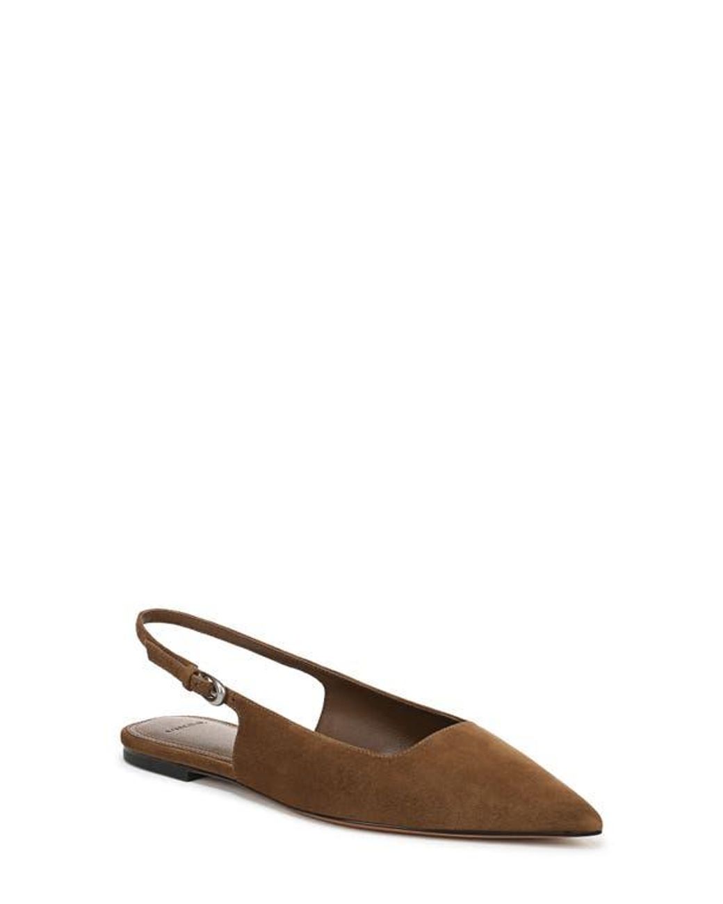 Vince Gracy Pointed Toe Slingback Flat in Brown | Lyst