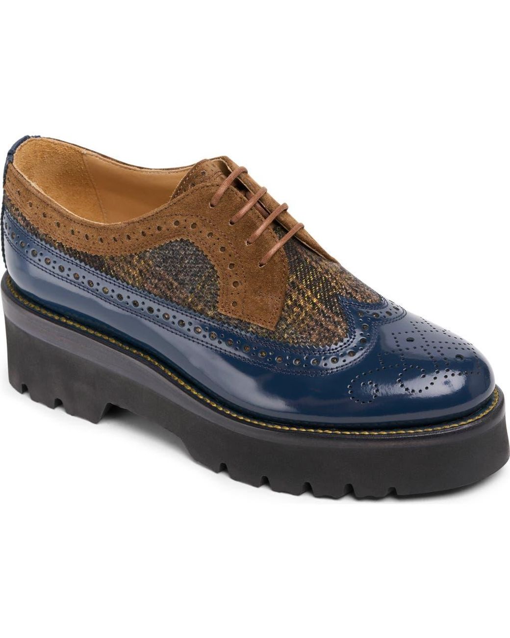 The Office Of Angela Scott Miss Lucy Wingtip Platform Derby in Blue | Lyst