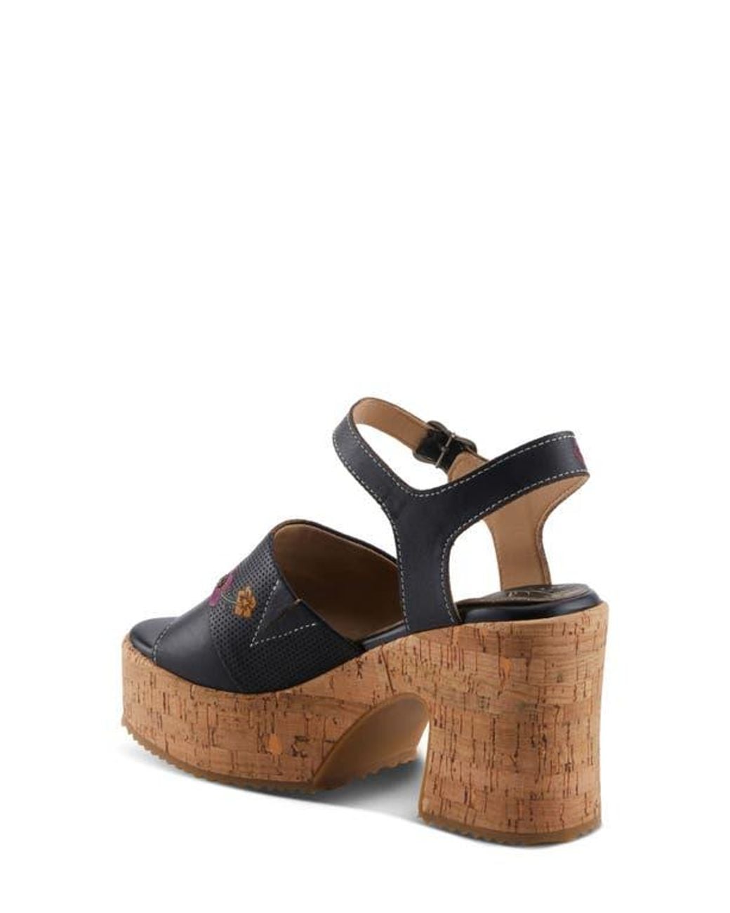 Spring Step Halena Platform Sandal in Black | Lyst