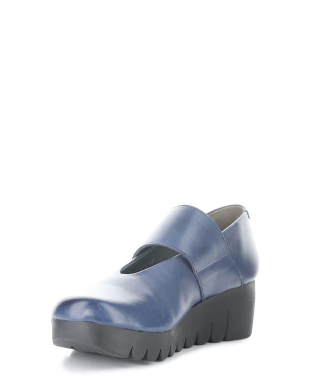 Fly London Vari Mary Jane Platform Wedge Pump in Blue | Lyst