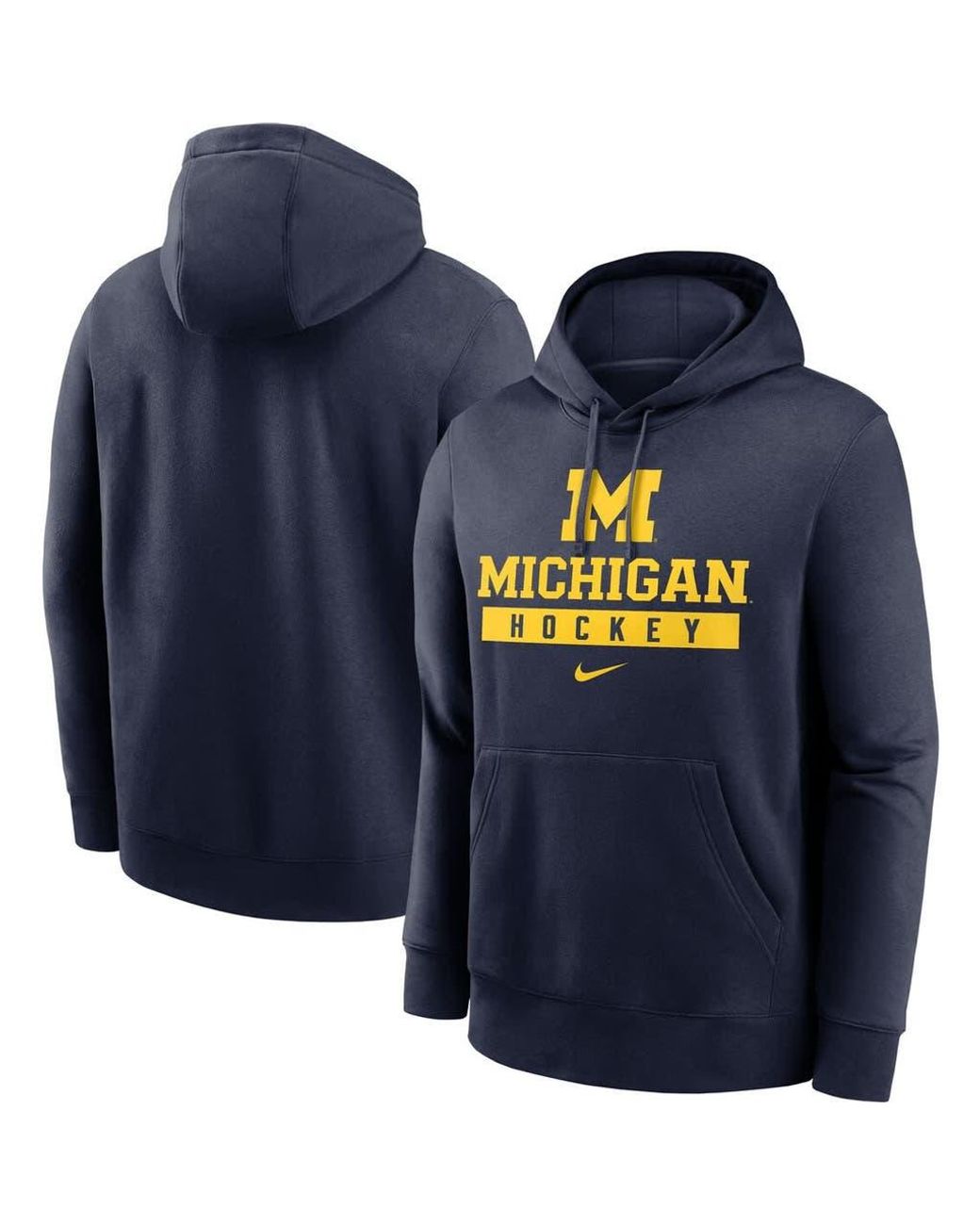 Nike Michigan Wolverines Hockey Stack Fleece Pullover Hoodie in Blue for Men | Lyst