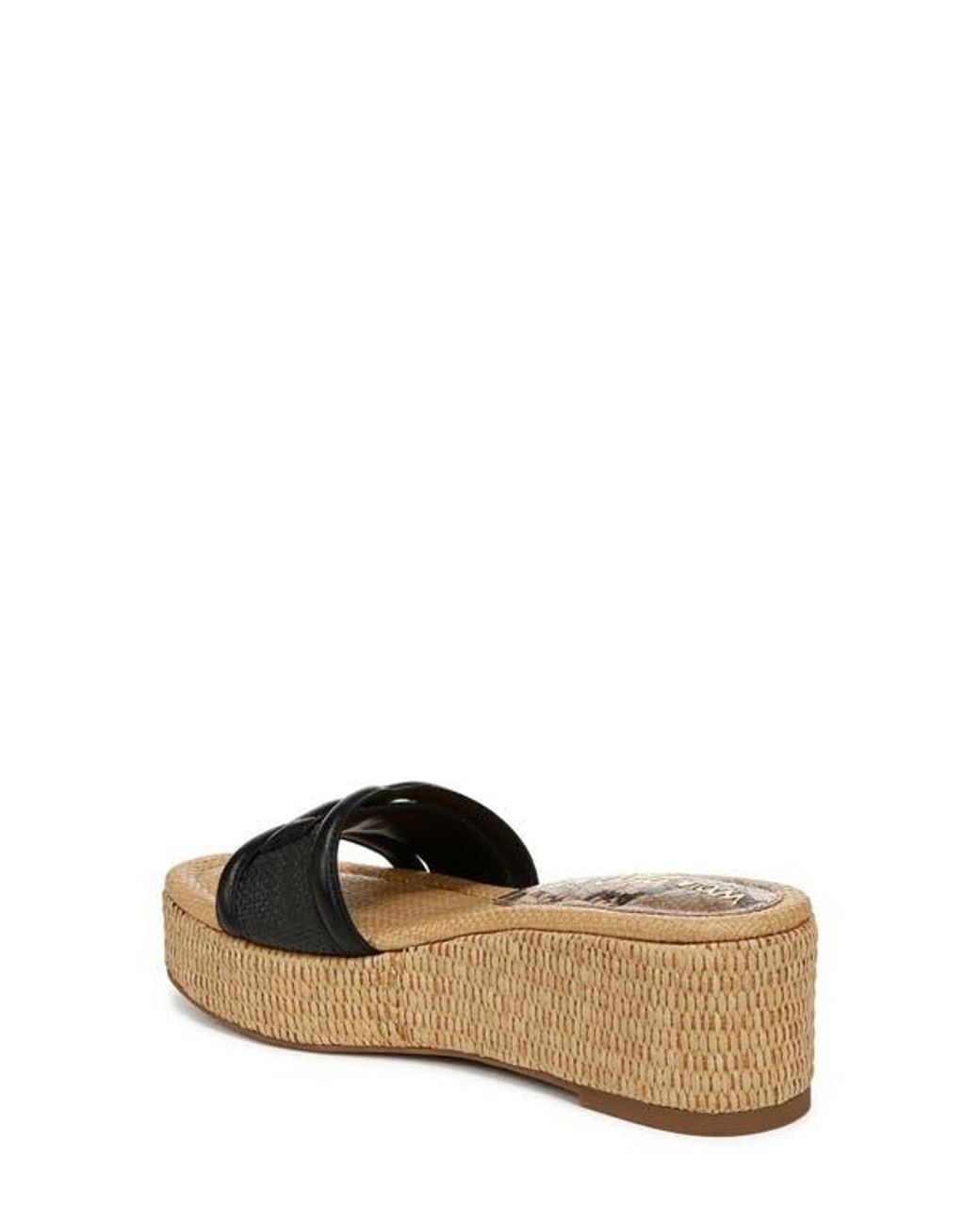 Sam Edelman Pauleena Platform Wedge Slide Sandal in Black | Lyst