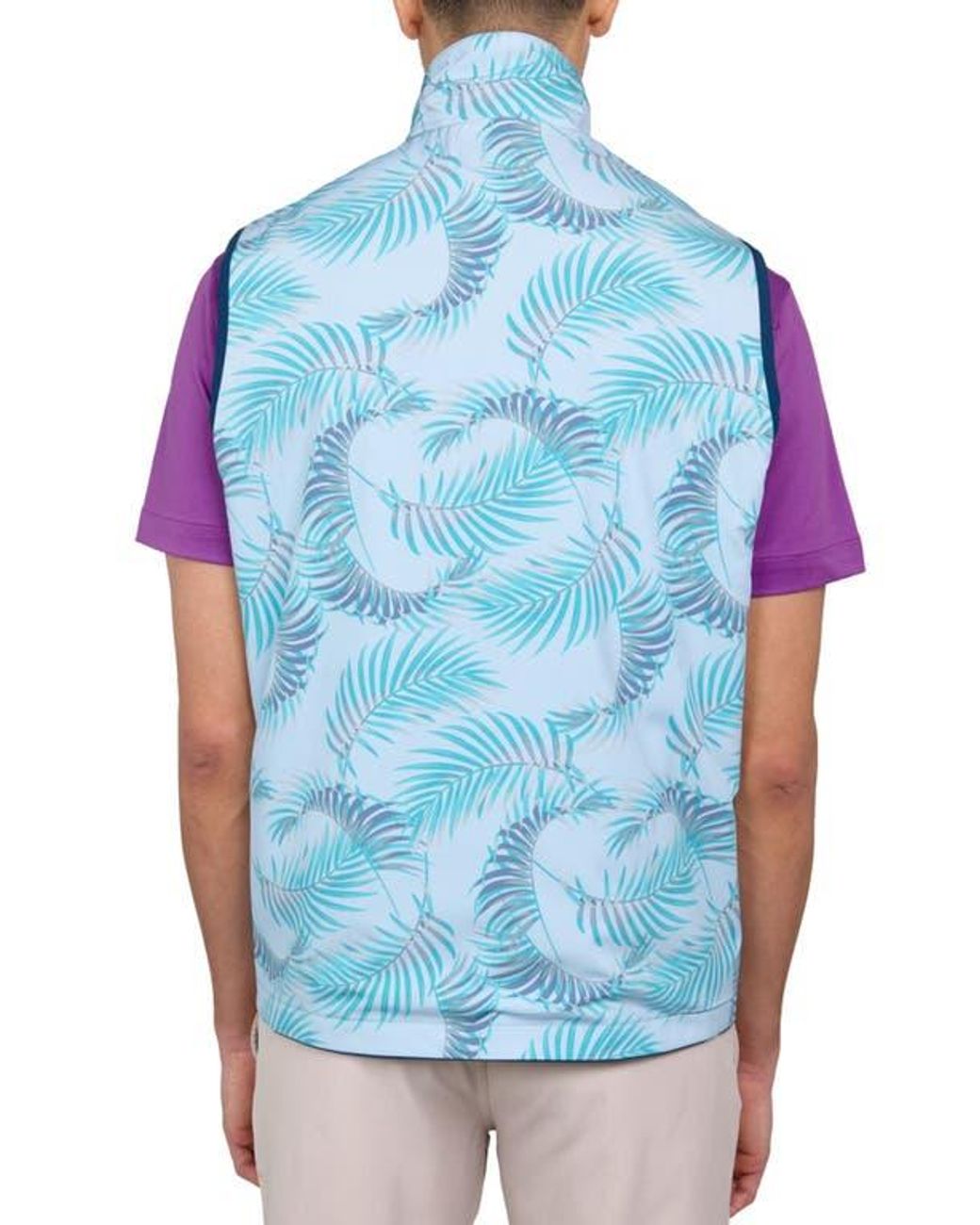 Con.struct Regular Fit Leaf Print Recycled Performance Reversible Vest ...