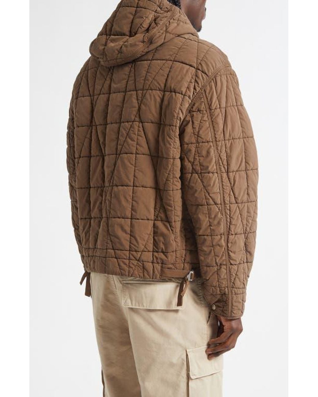 Stone Island Short Cotton & Nylon Parka in Brown for Men | Lyst