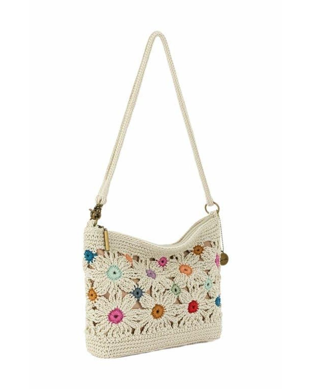 The Sak Lumi Covertible Crossbody Hand Crochet Bag in Metallic | Lyst