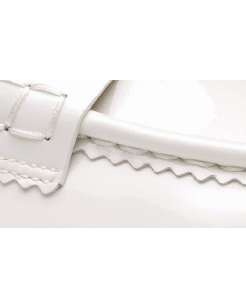 Johnston & Murphy Gillian Patent Leather Penny Loafer in White | Lyst