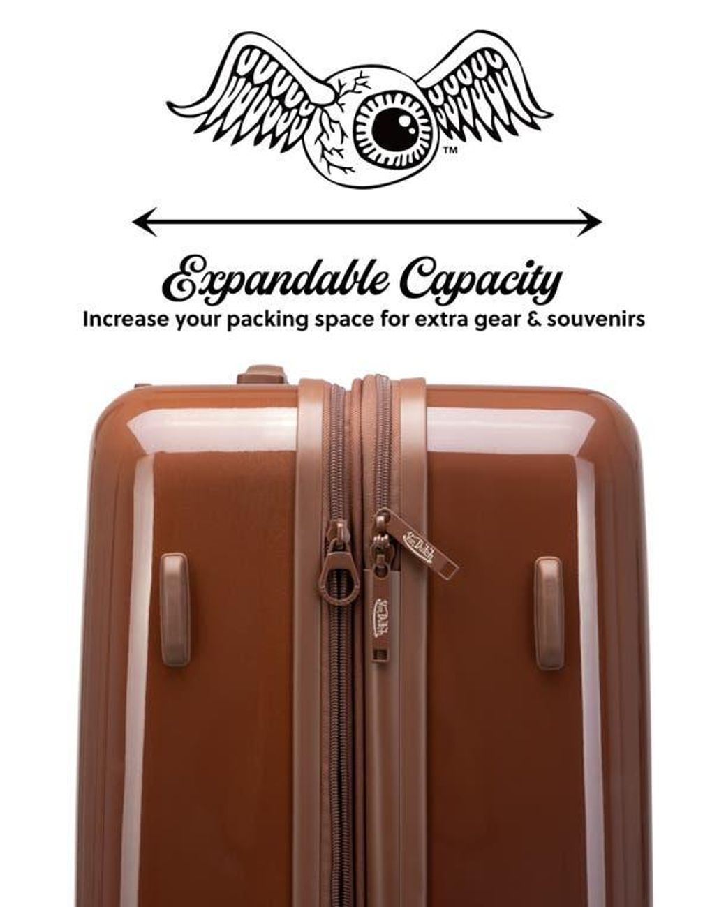 Von Dutch Kustom Kulture 3-Piece Expandable Hardside Spinner Luggage ...