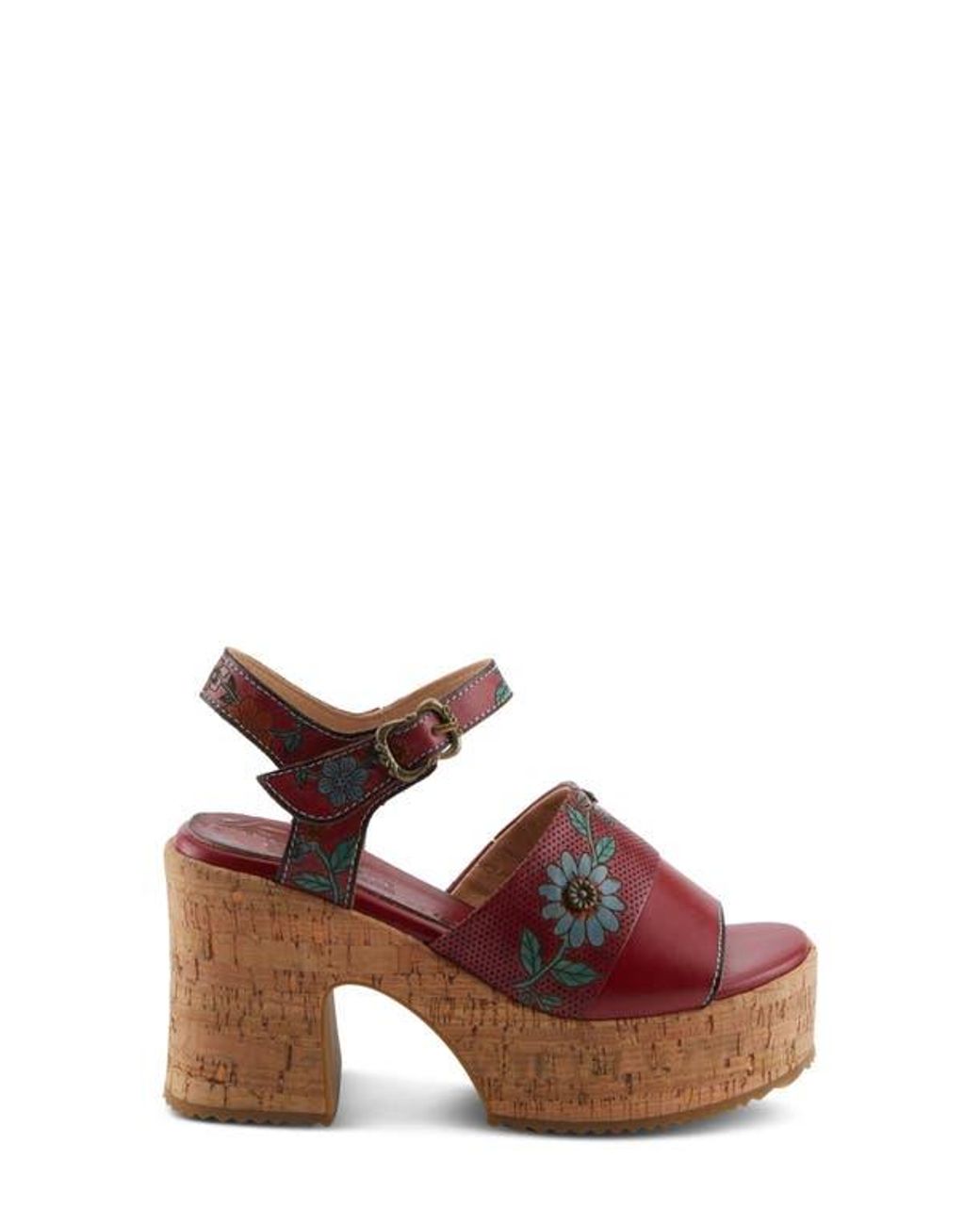 Spring Step Halena Platform Sandal in Red | Lyst