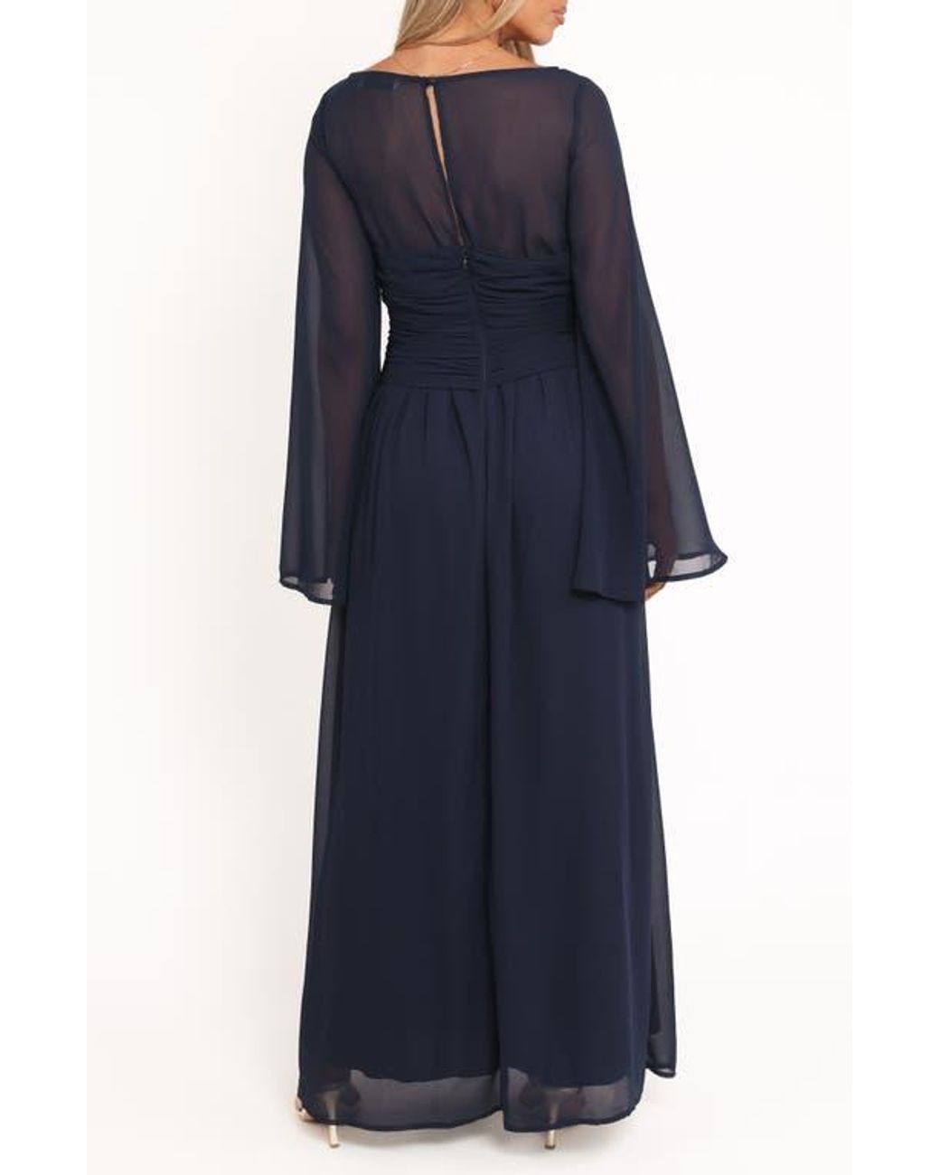 Petal & Pup Samara Long Sleeve Maxi Dress in Blue | Lyst