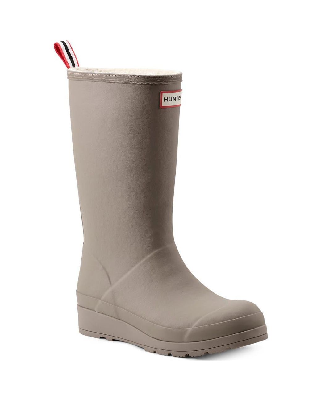 HUNTER Play Tall Insulated Waterproof Rain Boot in Brown | Lyst