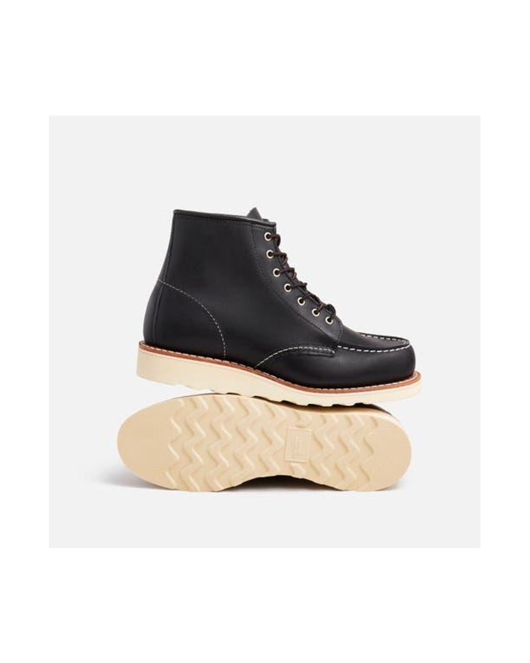 Red Wing Classic Moc Boundary Leather Boot in Black | Lyst