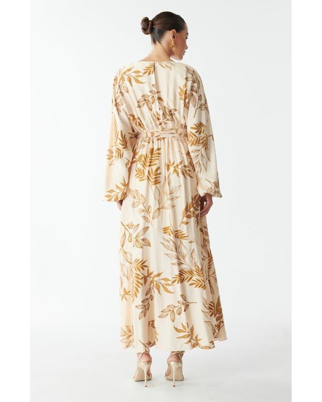 Savel Julia Midi Dress in Natural | Lyst