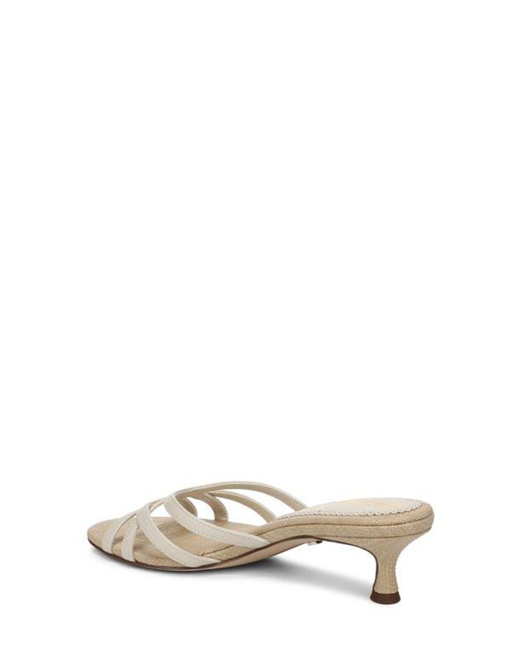 Sam Edelman Camille Kitten Heel Sandal in White | Lyst