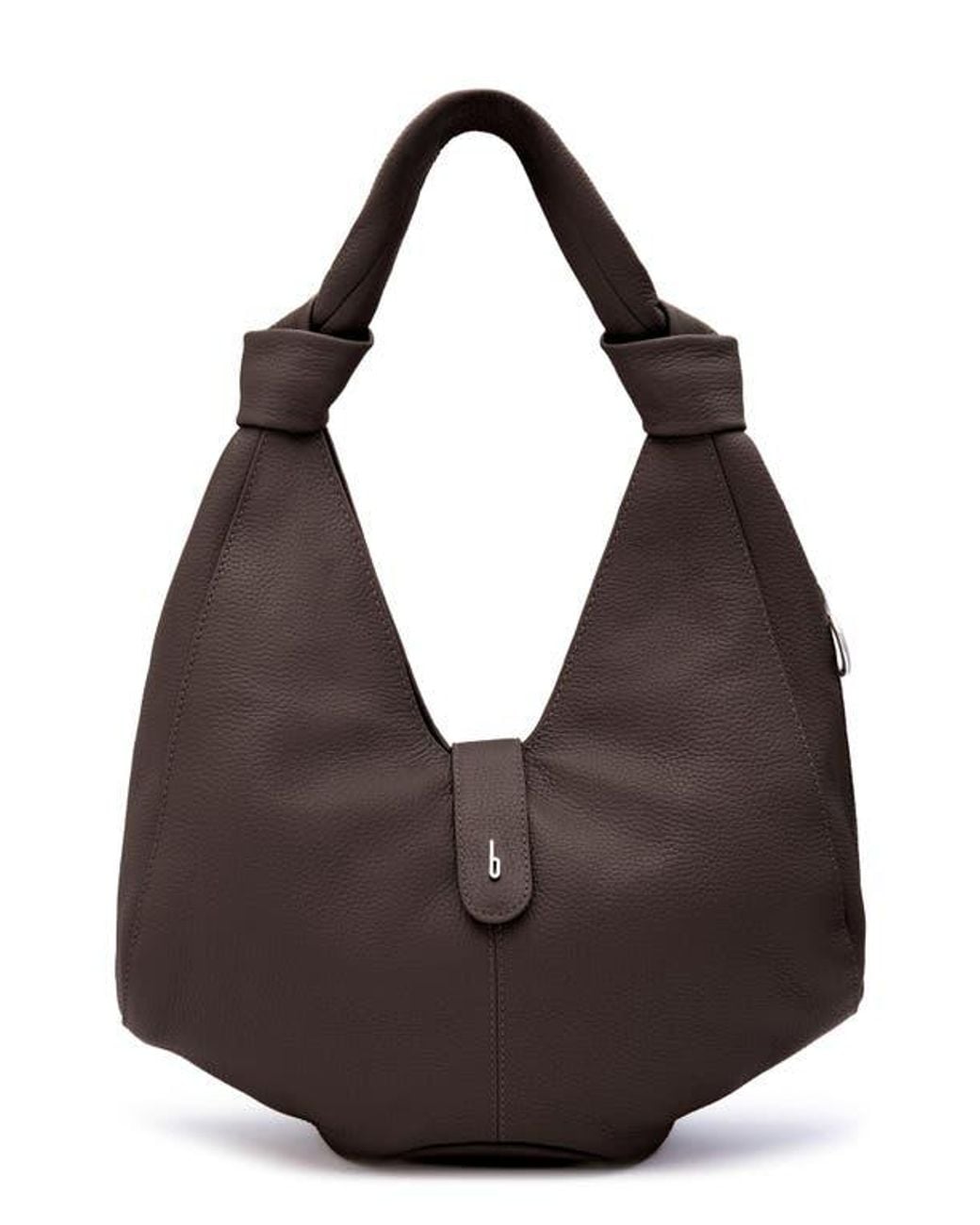 BEHNO Nelli Pebble Leather Hobo Bag in Brown | Lyst