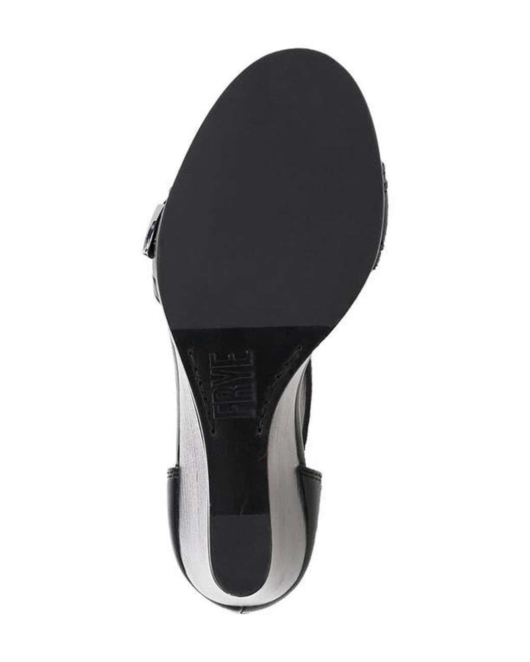 Frye Rachel Ankle Strap Wedge Sandal in Black | Lyst