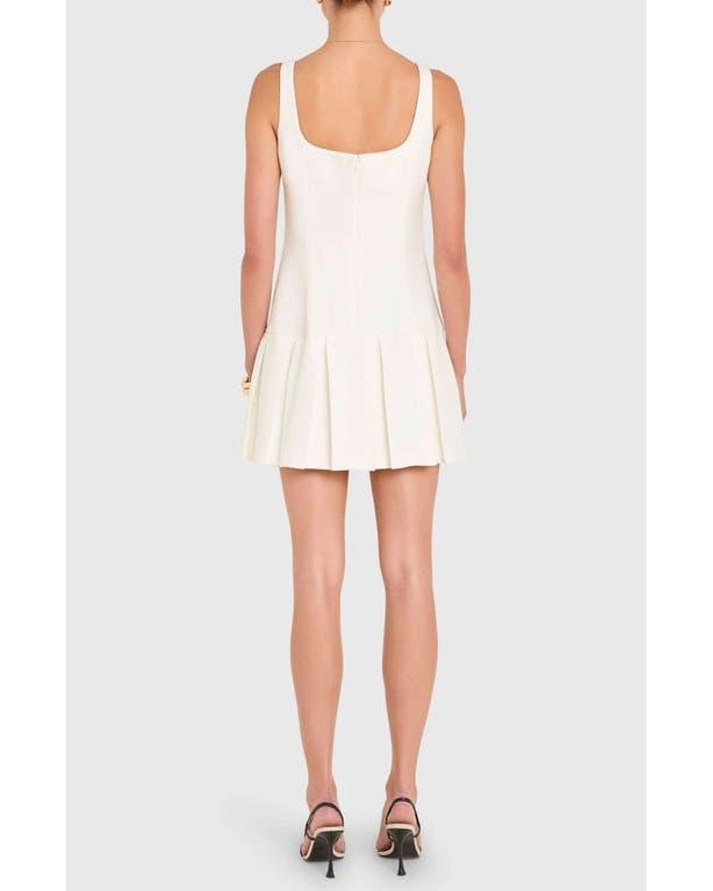 Amanda Uprichard Courtney Pleat Minidress in White | Lyst