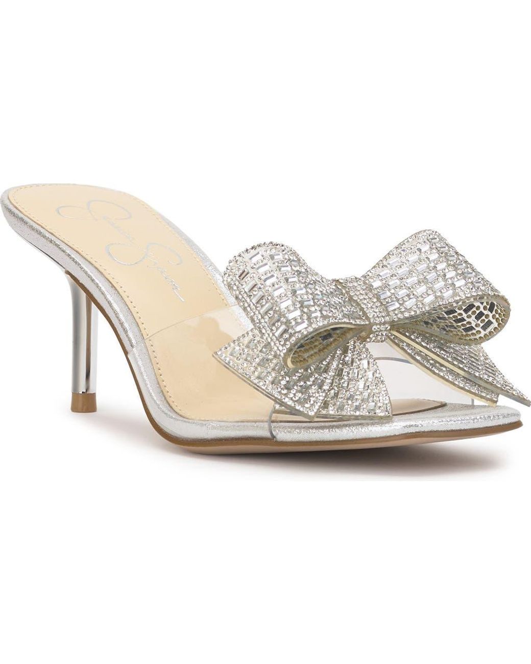 Jessica Simpson Celisha Slide Sandal in White | Lyst