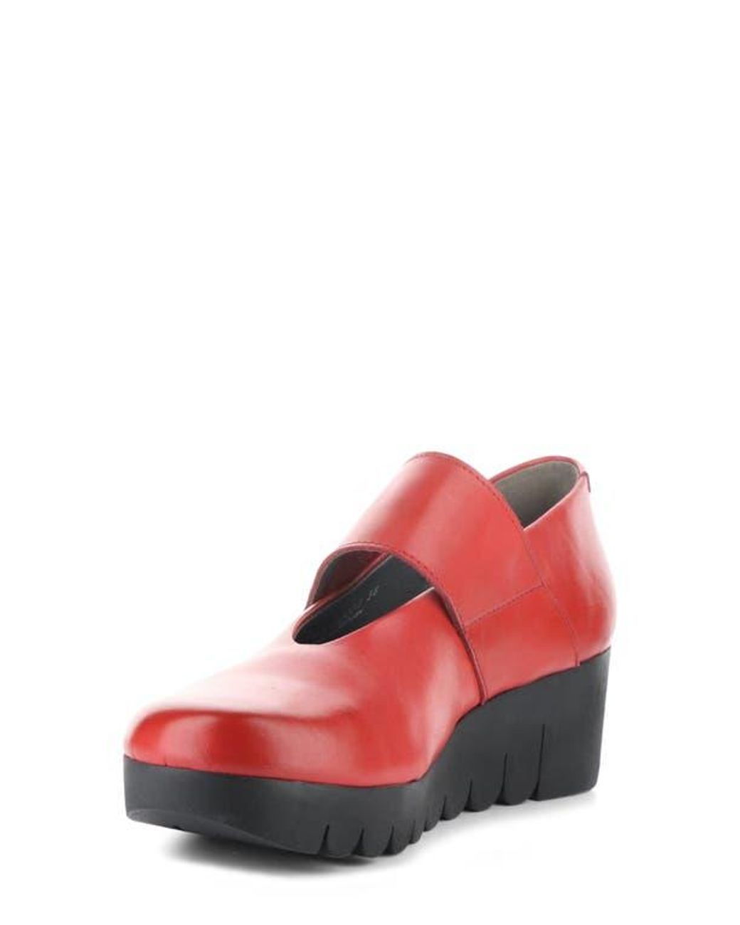Fly London Vari Mary Jane Platform Wedge Pump in Red | Lyst