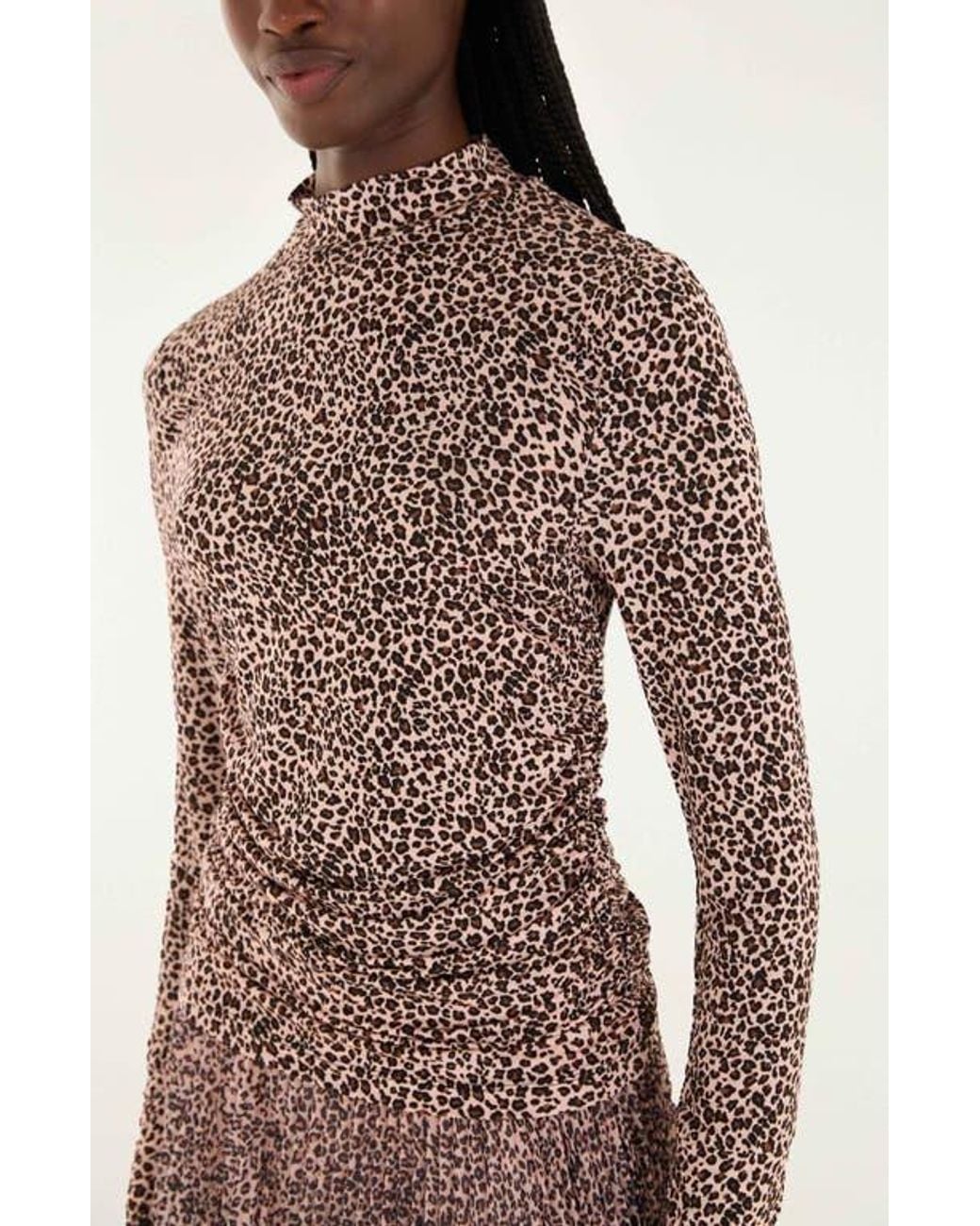 FARM Rio Baby Leopard Print Top in Brown | Lyst