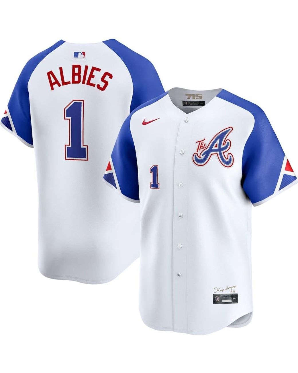 Nike Ozzie Albies Atlanta Braves City Connect Limited Jersey in Blue ...
