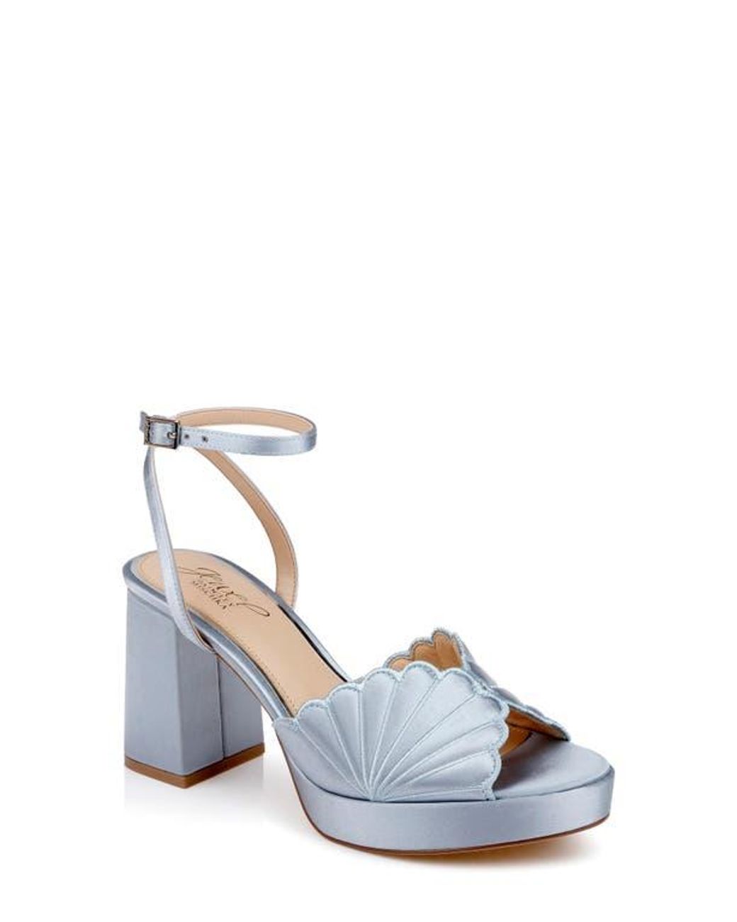 Badgley Mischka Paola Ankle Strap Platform Sandal in Blue | Lyst