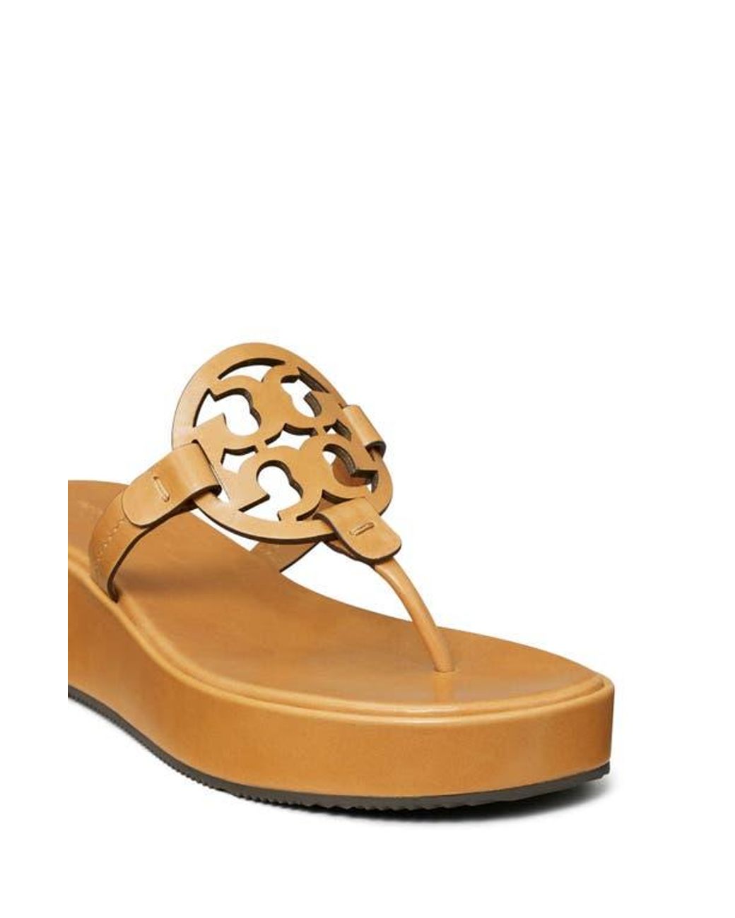 Tory Burch Miller Platform Wedge Thong Sandal | Lyst
