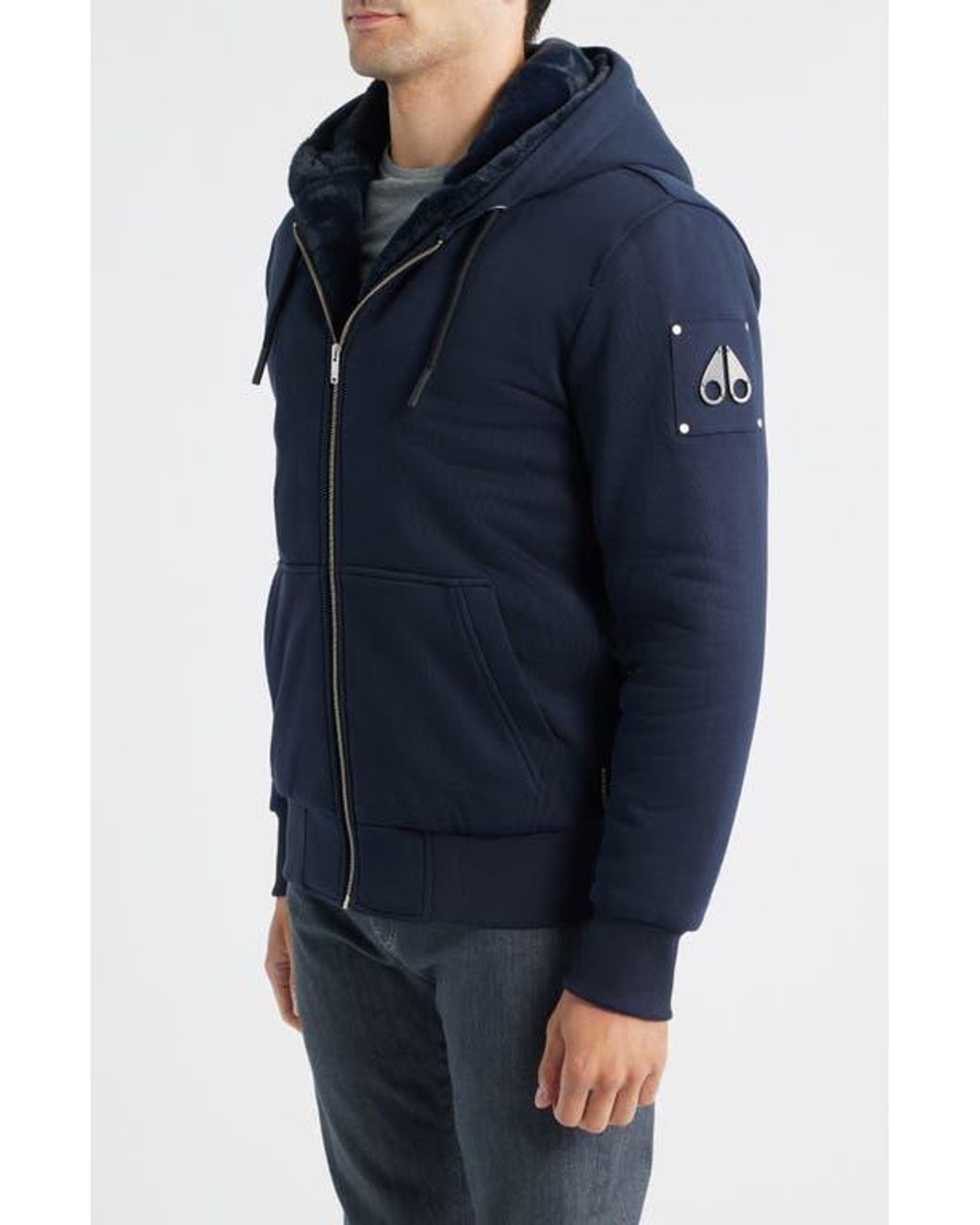 Moose Knuckles Classic Bunny Fleece Jacket With Removable Faux Fur ...